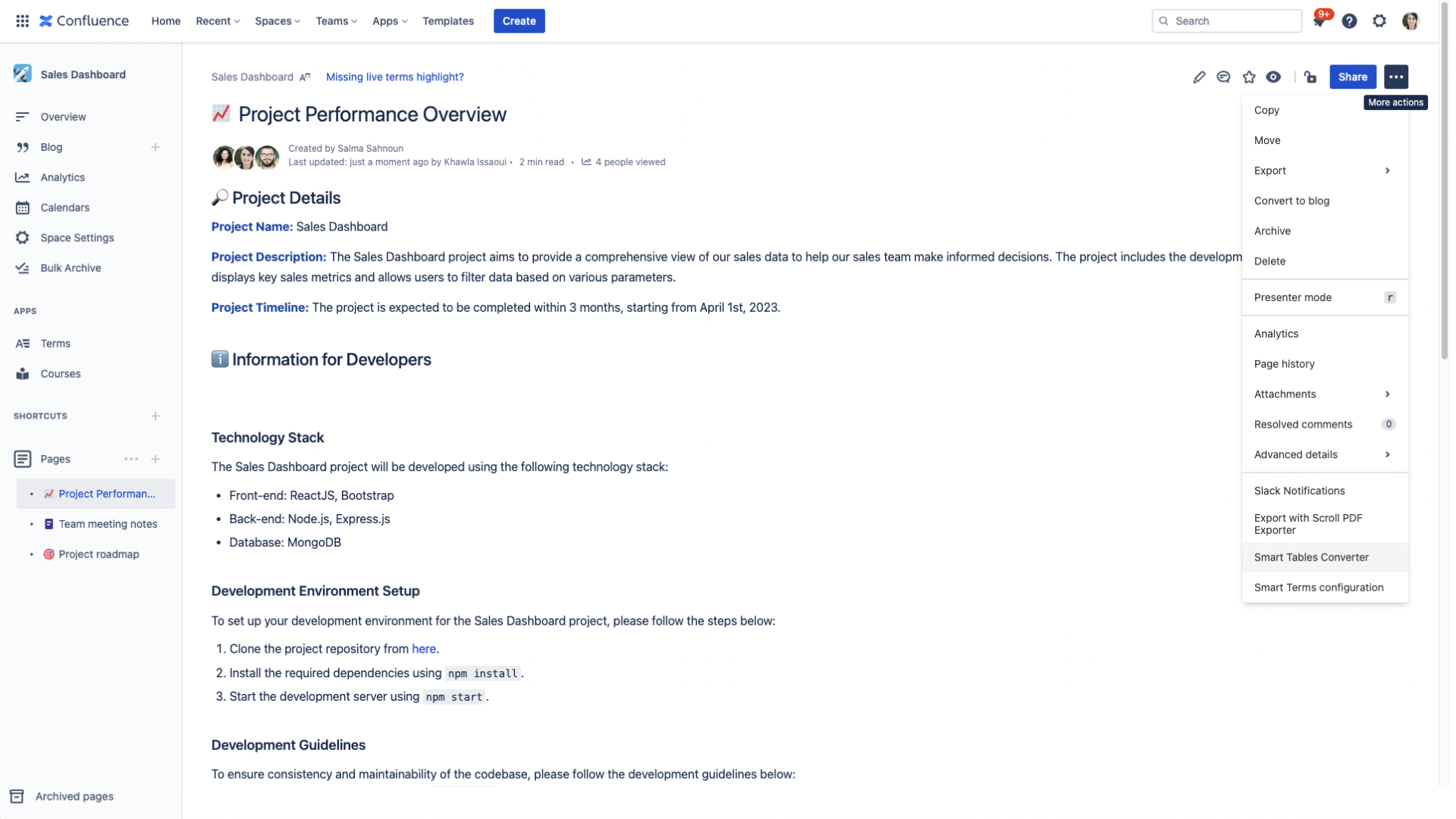 How to add a Smart Table?